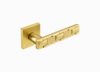 China Luxury Internal Classic Door Handles Square Rosette Modern Brass Door Lever for sale