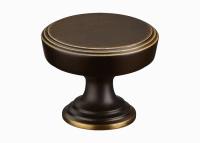 China Round Matte Black Brass Cabinet Pull Handles For Cupoard Door Drawer for sale