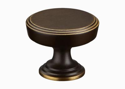 China Round Matte Black Brass Cabinet Pull Handles For Cupoard Door Drawer for sale