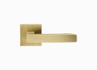 China Luxury Brass Door Lock Set Modern Minimalist Door Handle 85mm 72mm Hole Distance for sale