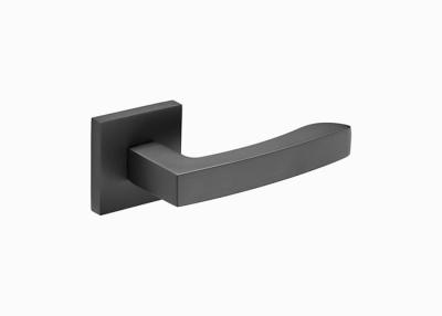 China Luxury Brass Door Lock Set Modern Minimalist Door Handle 85mm 72mm Hole Distance for sale