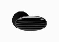 China PVD Black Grey Plated Brass Bathroom Lever Lock Door Handle 94mm 62mm for sale
