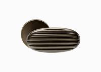 China PVD Black Grey Plated Brass Bathroom Lever Lock Door Handle 94mm 62mm for sale