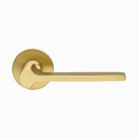 China Luxury Outside Bright Solid Modern Gold Door Handles 135mm 63mm for sale