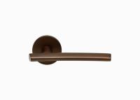 China Black PVD Gold Brass Door Lock Set 148mm 72mm Double Wood Door Lever Set for sale