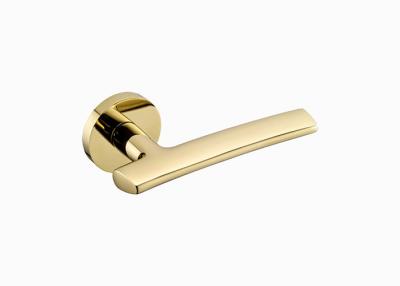 China Black PVD Gold Brass Door Lock Set 148mm 72mm Double Wood Door Lever Set for sale