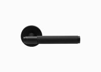 China 139mm 50mm Bronze Black Indoor Lever Door Handles For Bedroom for sale