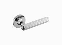 China Personalized Black Gold Brass Lever Lock Door Handles , Bathroom Door Locks And Handles for sale