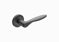 China Bedroom Black Interior Double Door Handleset With Dummy for sale