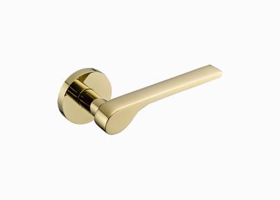 China Modern Brass Door Lock Set Gold Black Silver Interiror Double Wood Door Lever Sets for sale