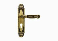 China Classic Brass Door Lever Mute Black Gold Door Handles for Bedroom / Bathroom for sale