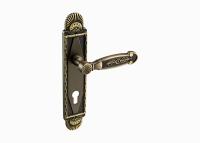 China Classic Brass Door Lever Mute Black Gold Door Handles for Bedroom / Bathroom for sale