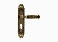 China Classic Brass Door Lever Mute Black Gold Door Handles for Bedroom / Bathroom for sale