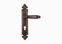 China 135mm 63mm Vintage Solid Brass Bronze Interior Door Handles For Luxury Door for sale