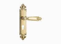 China 135mm 63mm Vintage Solid Brass Bronze Interior Door Handles For Luxury Door for sale