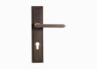 China Interior Bedroom Lever Door Handles 133mm Length Bathroom Door Lock Set for sale