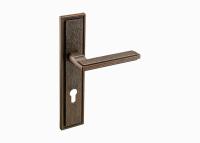 China Interior Bedroom Lever Door Handles 133mm Length Bathroom Door Lock Set for sale