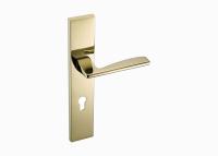 China OEM Brass Lever Door Handles Light Luxury Interior Door Lock 134mm 63mm for sale