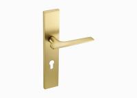 China Gold Modern Dummy Lever Door Handles 145mm For Bedroom for sale