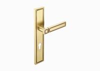 China Luxury Vintage Solid Brass Interior Bronze Door Handle 135mm 63mm for sale