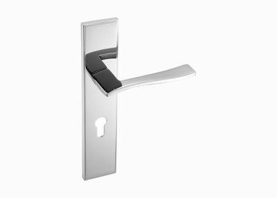 China Security Luxury Solid Brass Gold Interior Door Pull Handle Lock Set 133mm 63mm for sale