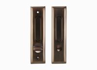 China 42mm 160mm Brass Sliding Door Lock Modern Push Pull Hidden Handle for sale