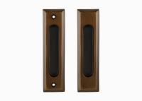 China Modern Stripy Brass Sliding Push Pull Door Handles 42mm 160mm for sale