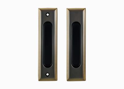 China Modern Stripy Brass Sliding Push Pull Door Handles 42mm 160mm for sale