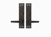 China Hammered Aged Brass Entrance Door Handles Sample Support for sale