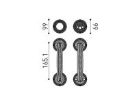 China Brushed Brass American Door Handles 66mm For Living Room for sale
