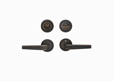 China Brass Lever Lock Door Handle , 66mm 144.2mm Interior Door Lever Handles for sale