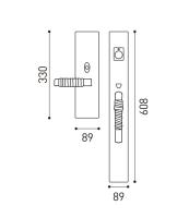 China American Style Modern Door Lock , Double Entry Door Handleset With Dummy for sale