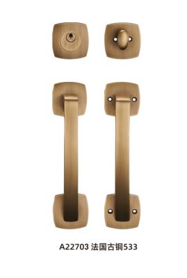 China Decorative American Door Handles With Locks 63.5mm 200mm for sale
