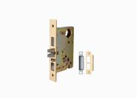 China 450mm 60mm Exterior Door Locks Entry Door Handle Entrance Set Yellow Bronze Surface for sale