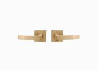 China Amertop Front Door Entry pull Handle and Deadbolt Lock Set Slim Square Single Cylinder Deadbolt and Lever for sale