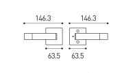 China Slim Square Contemporary Internal Door Handles For Home / Bedroom for sale