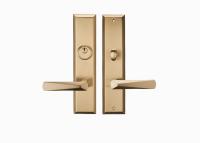 China Easy Installation Brass Single Cylinder Front Door Handleset for sale