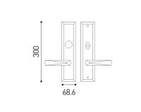 China Easy Installation Brass Single Cylinder Front Door Handleset for sale