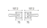 China Square Brass Handles , Non Locking Passage Door Lever For Hallway for sale