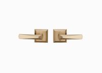 China Square Brass Handles , Non Locking Passage Door Lever For Hallway for sale