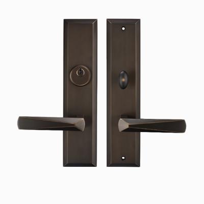China Amertop brass Single Cylinder Front Door Handleset Featuring SmartKey Security in coffee for sale