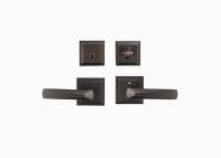 China Amertop brass deadbolt lock with double handle lever Reversible for Left Right Handed Doors in coffee for sale
