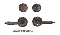 China Polished Brass American Door Handles Locking Door Handle Set for sale