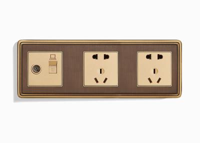 China Brass Bedroom Socket And Switch Button for sale
