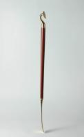 China Wooden Brass Shoe Horn Metal Exquisite Head Long Wooden Shoe Horn for sale