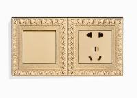China Amertop Brass wall 86 standard one switch with 2-3 - pole multi - functional international five - hole socket for sale