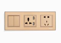 China Unique Brass Switches And Sockets Wall Switch For Apartment / Villa for sale