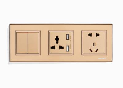 China Unique Brass Switches And Sockets Wall Switch For Apartment / Villa for sale