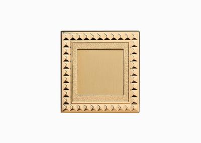 China 3 Pin 2 Gang Wall Switch And Socket Gold Finish 87mm 91.2mm for sale