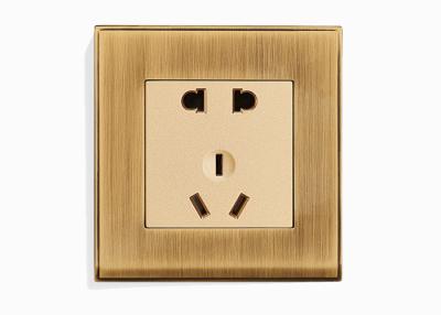 China Amertop New Modern Design Brass Wall Switch And Socket For Villa And Apartment for sale